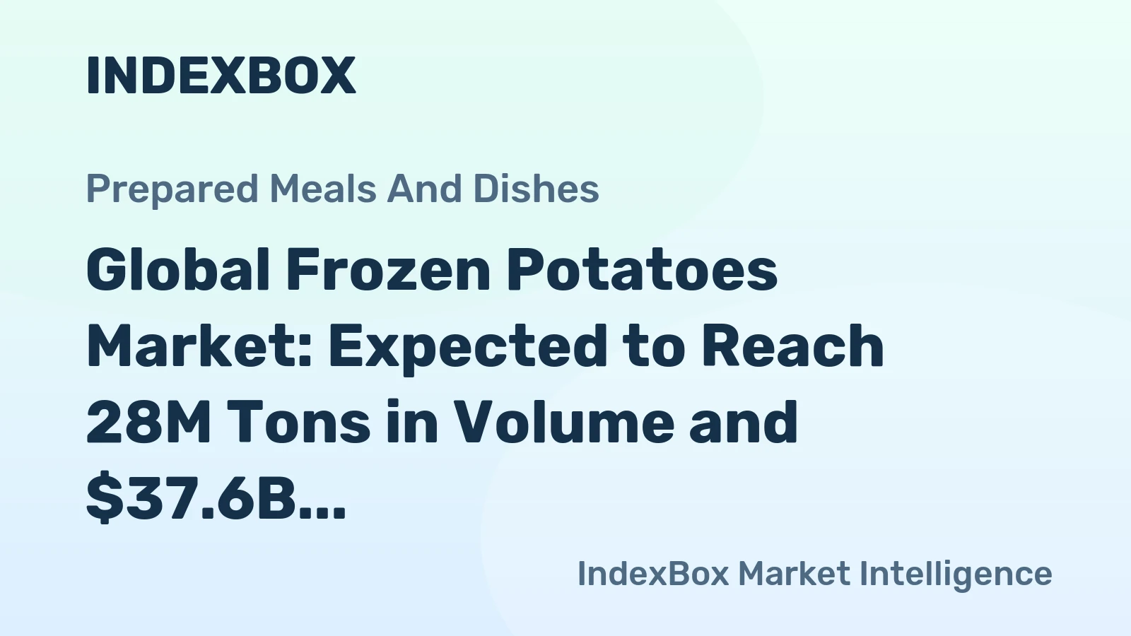 Global Frozen Potatoes Market: Expected to Reach 28M Tons in Volume and $37.6B in Value by 2035