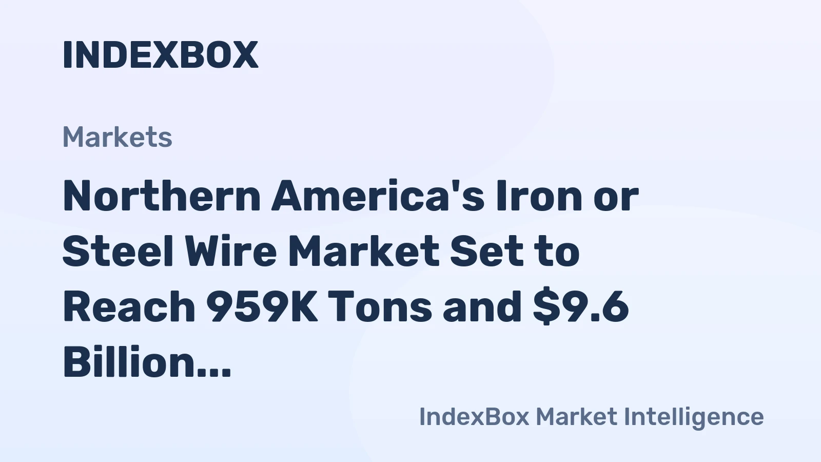 Northern America's Iron or Steel Wire Market Set to Reach 959K Tons and $9.6 Billion by 2035