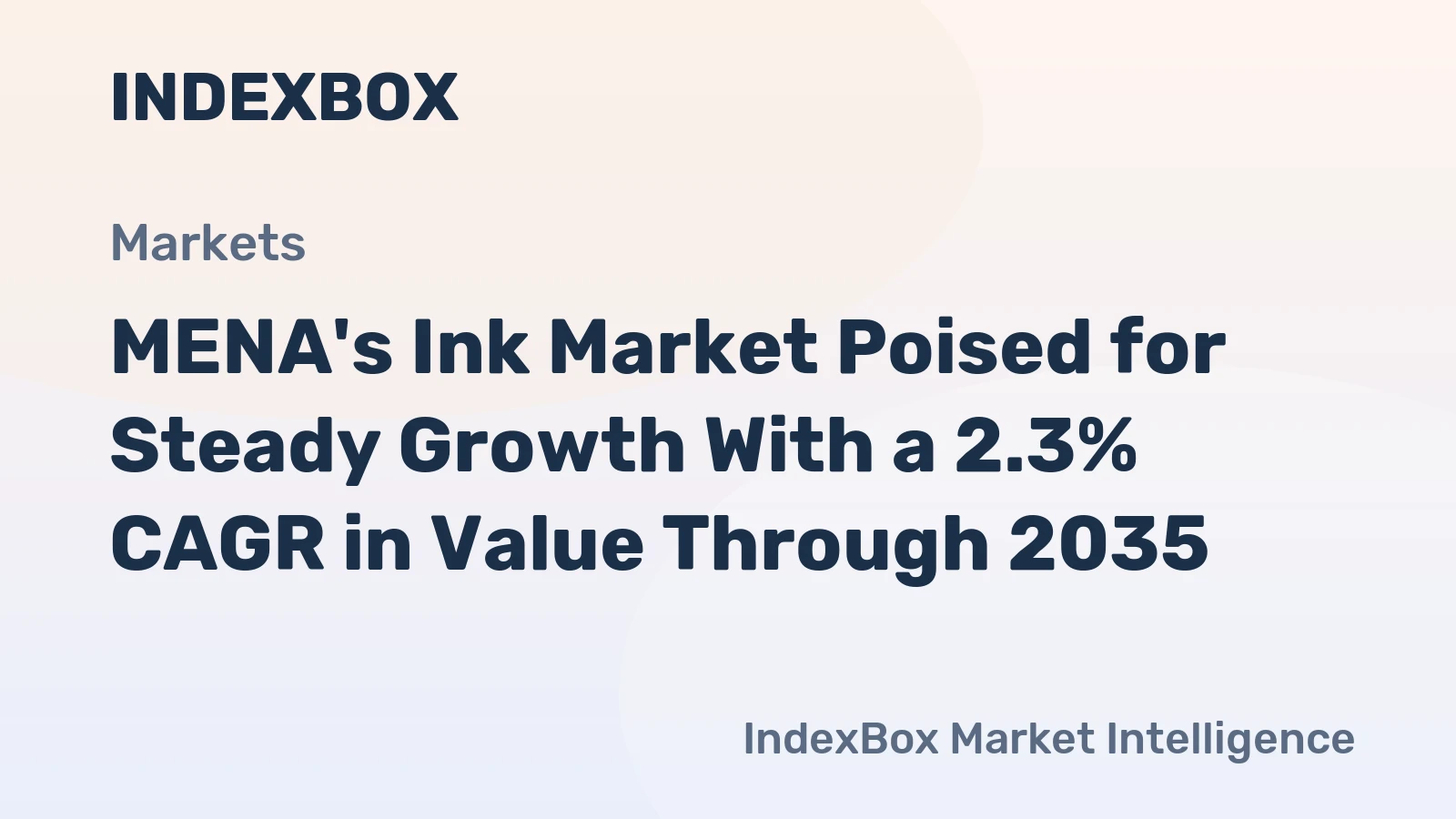 MENA's Ink Market Poised for Steady Growth With a 2.3% CAGR in Value Through 2035