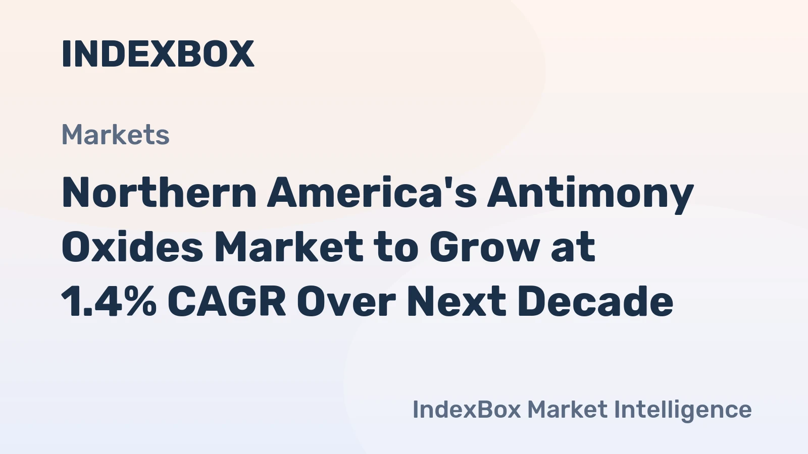Northern America's Antimony Oxides Market to Grow at 1.4% CAGR Over Next Decade