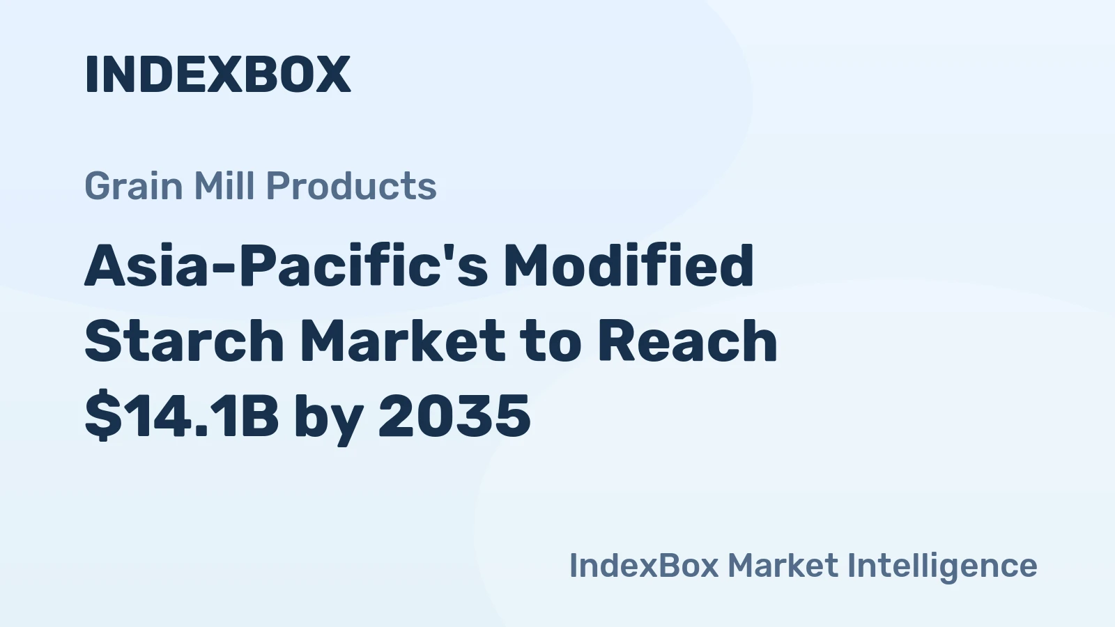 Asia-Pacific's Modified Starch Market to Reach $14.1B by 2035