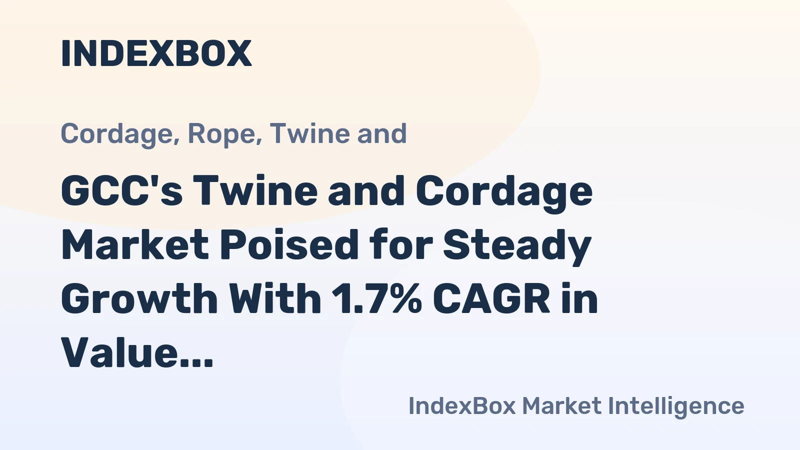 GCC's Twine and Cordage Market Poised for Steady Growth With 1.7% CAGR in Value Through 2035