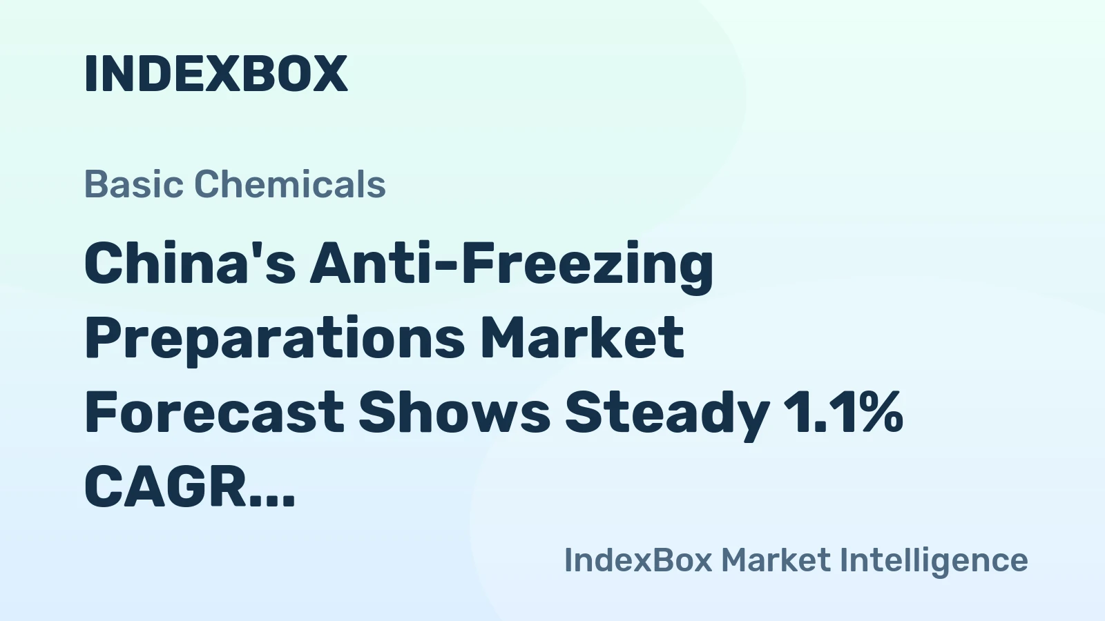 China's Anti-Freezing Preparations Market Forecast Shows Steady 1.1% CAGR Growth Through 2035