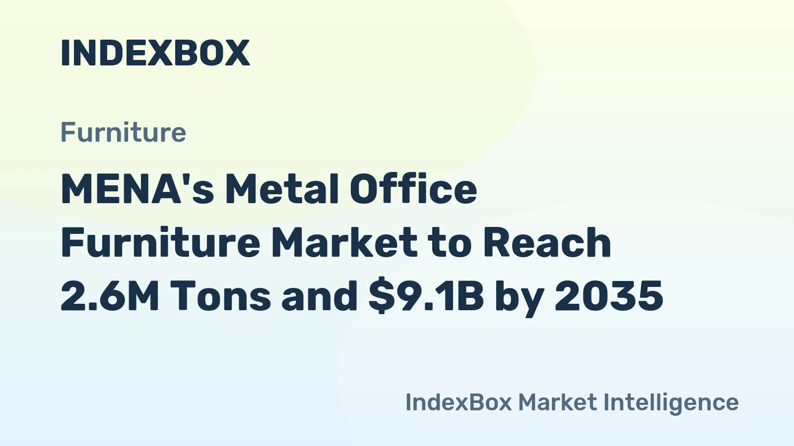 MENA's Metal Office Furniture Market to Reach 2.6M Tons and $9.1B by 2035