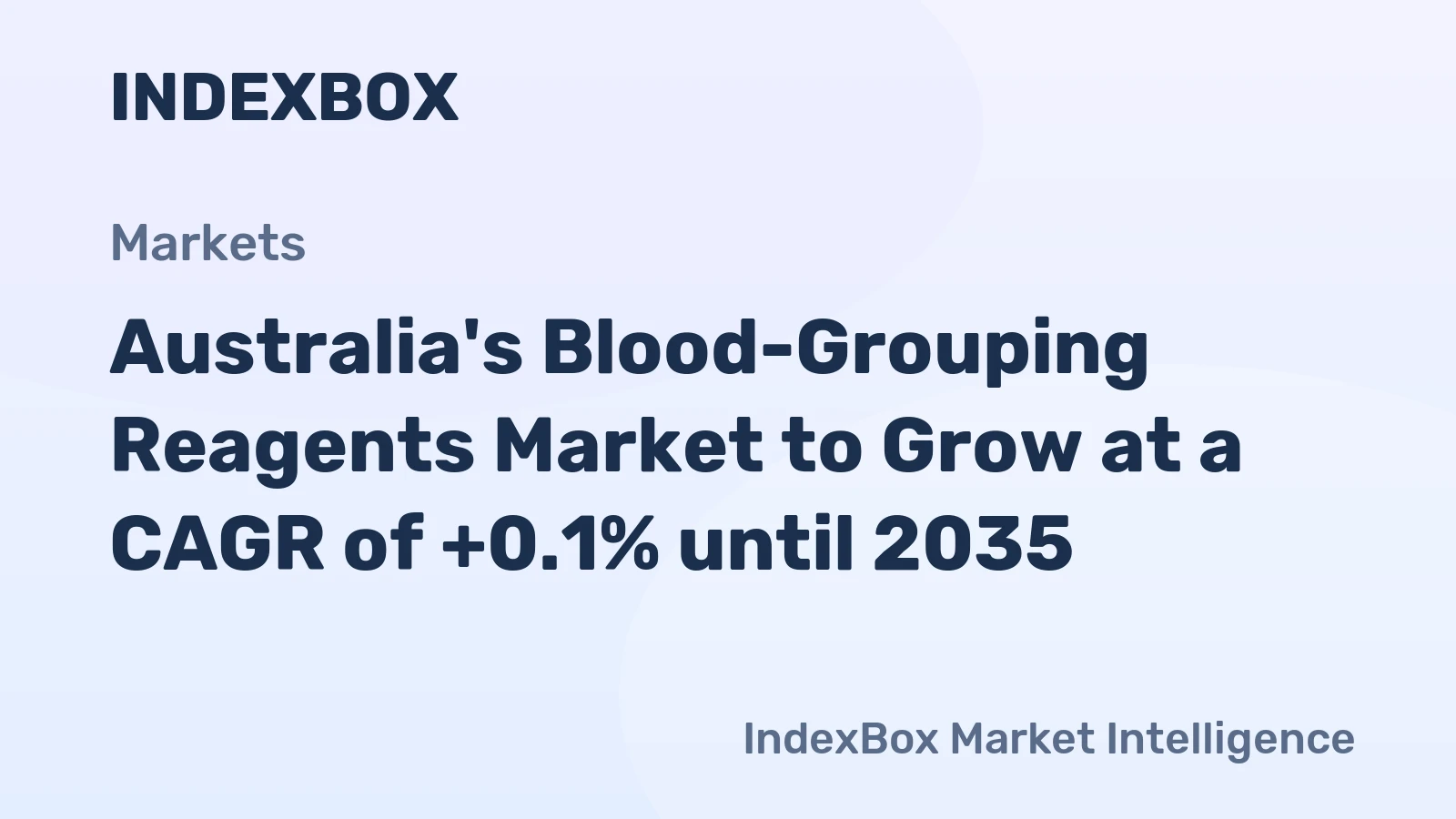 Australia's Blood-Grouping Reagents Market to Grow at a CAGR of +0.1% until 2035