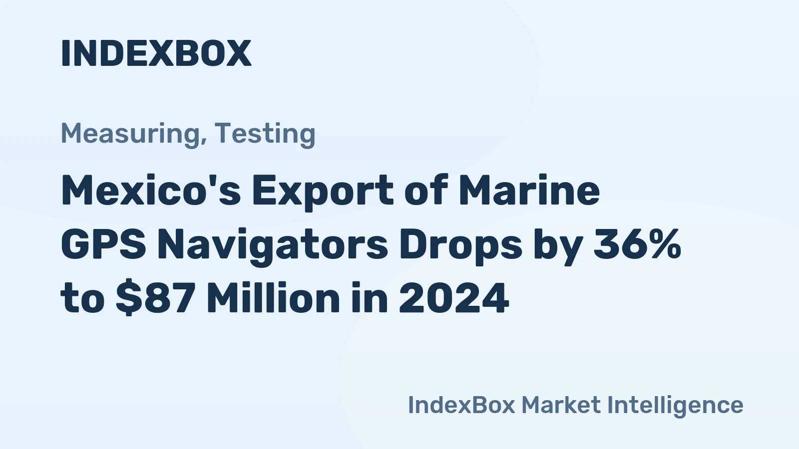 Mexico's Export of Marine GPS Navigators Drops by 36% to $87 Million in 2024