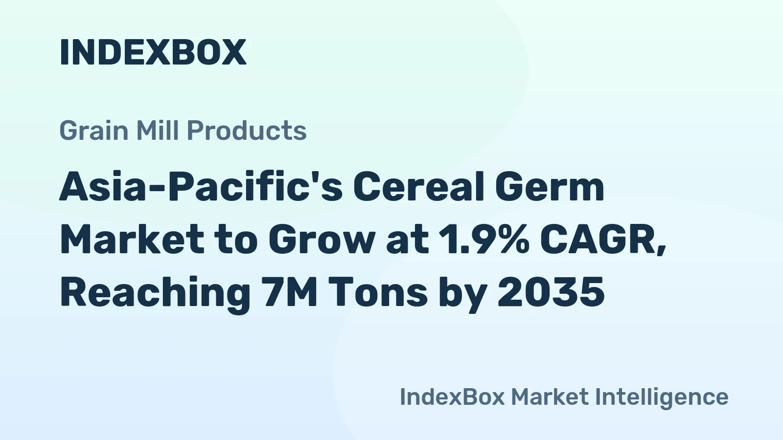 Asia-Pacific's Cereal Germ Market to Grow at 1.9% CAGR, Reaching 7M Tons by 2035