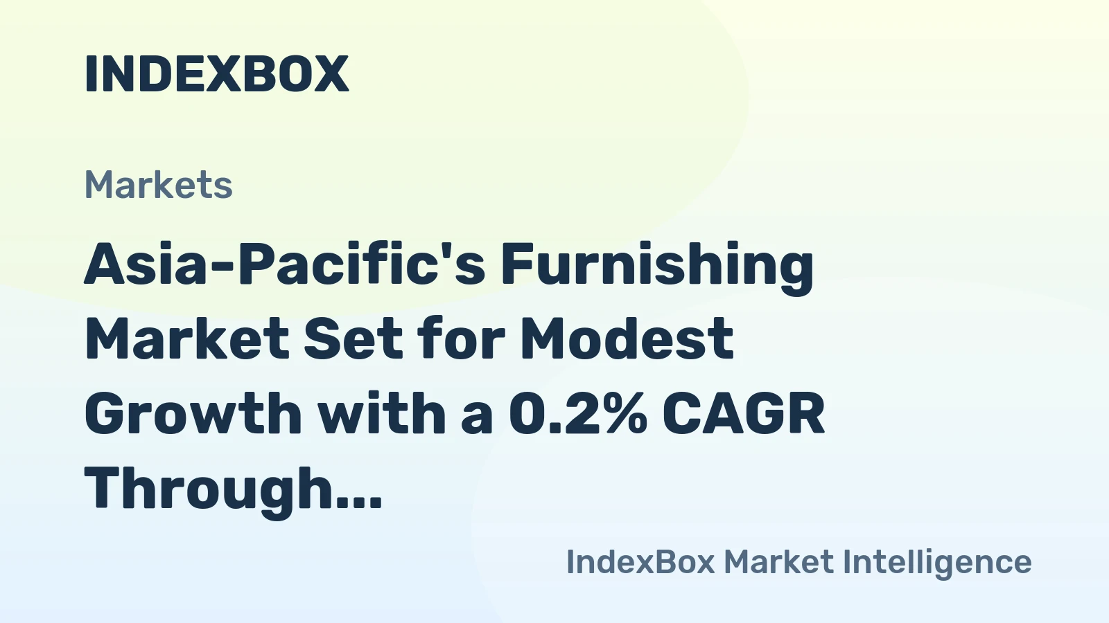Asia-Pacific's Furnishing Market Set for Modest Growth with a 0.2% CAGR Through 2035