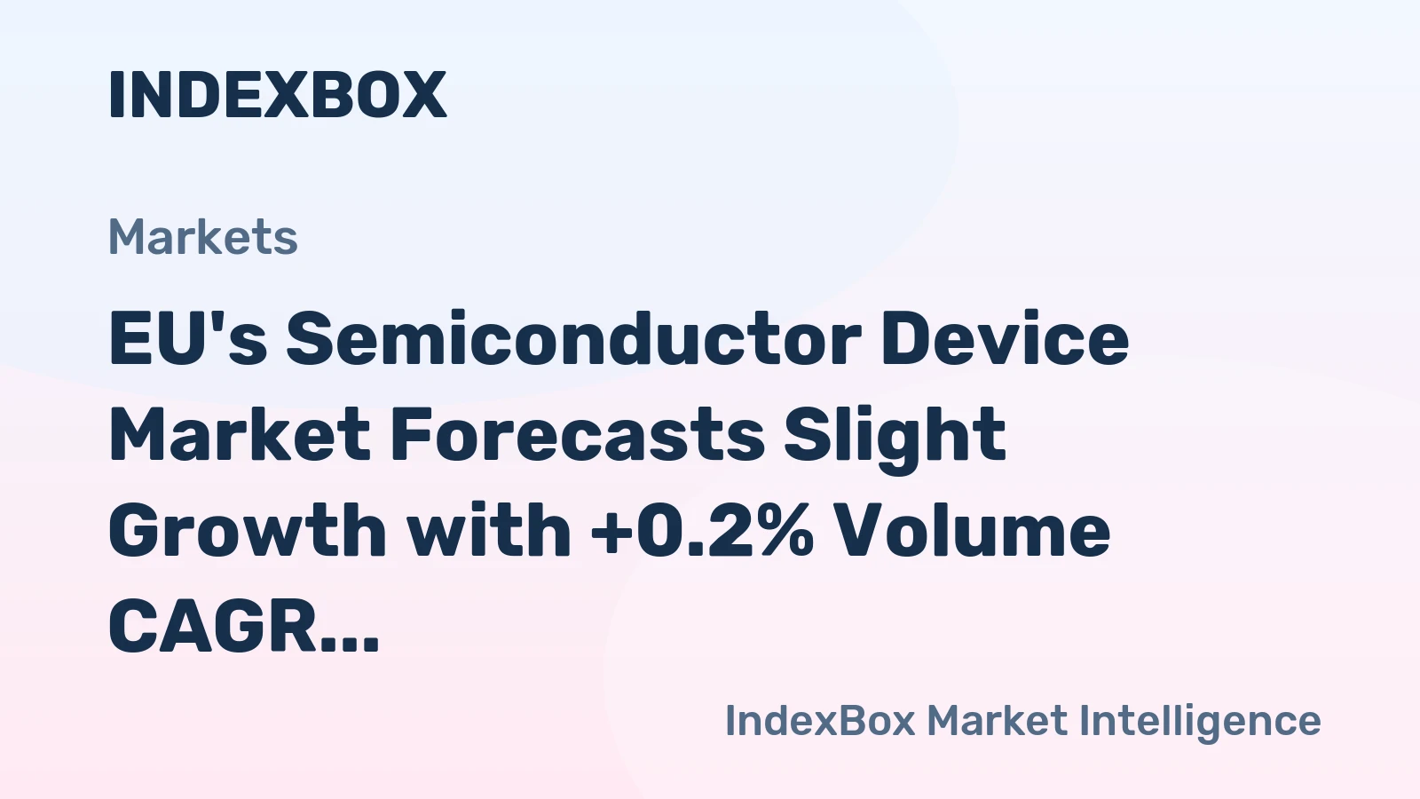 EU's Semiconductor Device Market Forecasts Slight Growth with +0.2% Volume CAGR Through 2035
