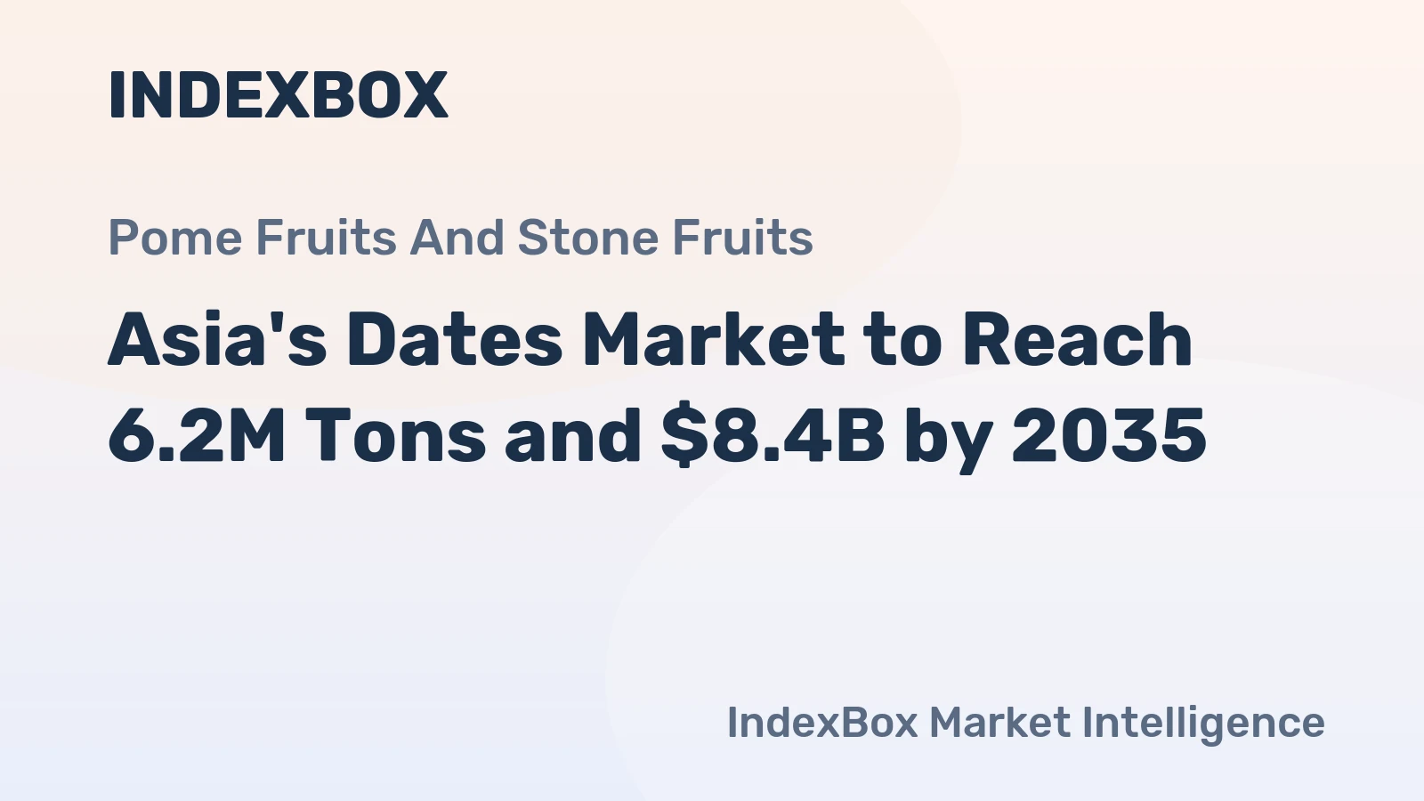 Asia's Dates Market to Reach 6.2M Tons and $8.4B by 2035