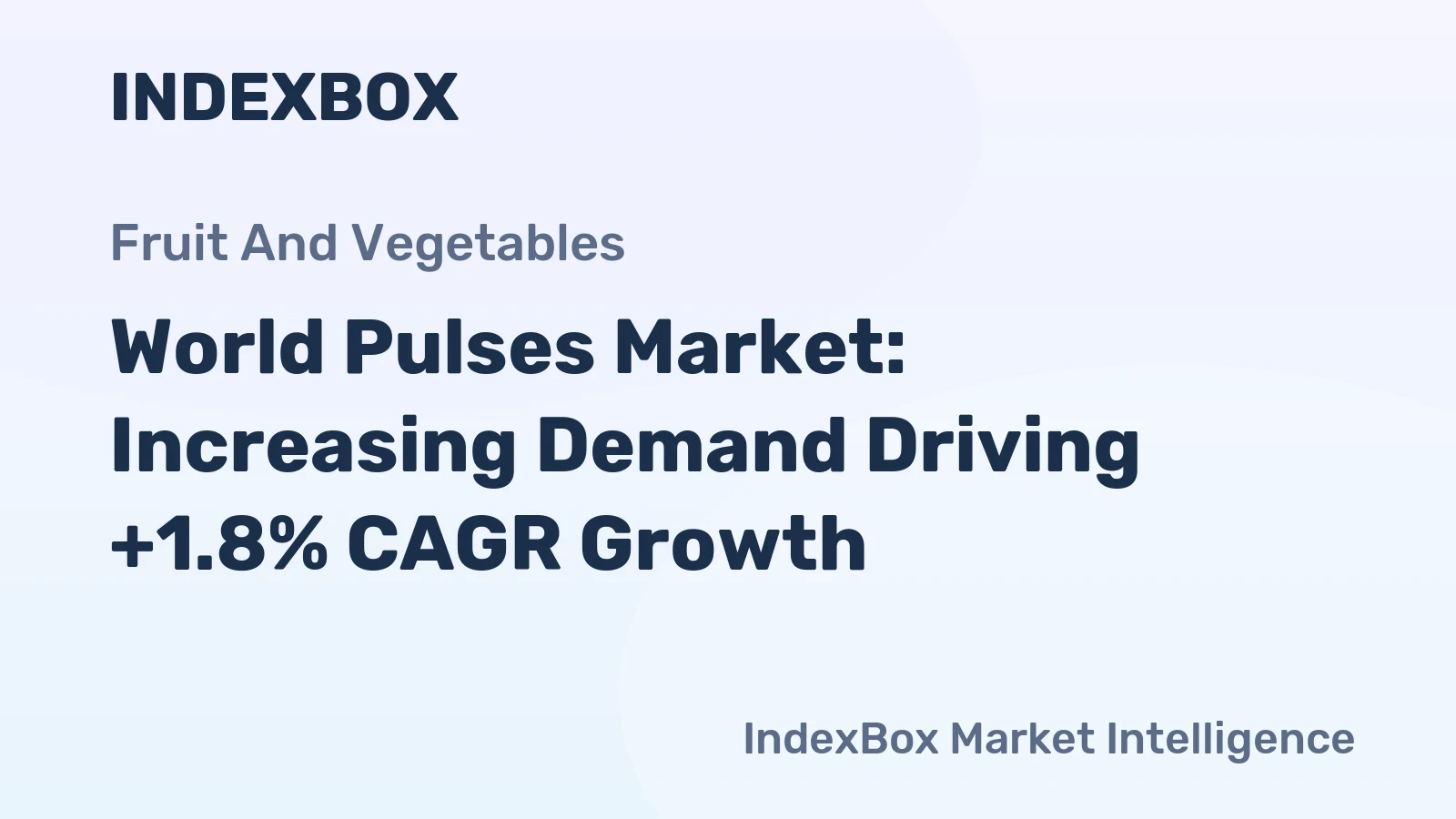 World Pulses Market: Increasing Demand Driving +1.8% CAGR Growth