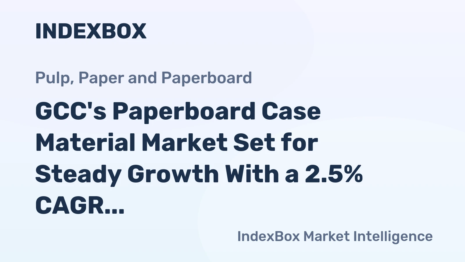 GCC's Paperboard Case Material Market Set for Steady Growth With a 2.5% CAGR in Value Through 2035
