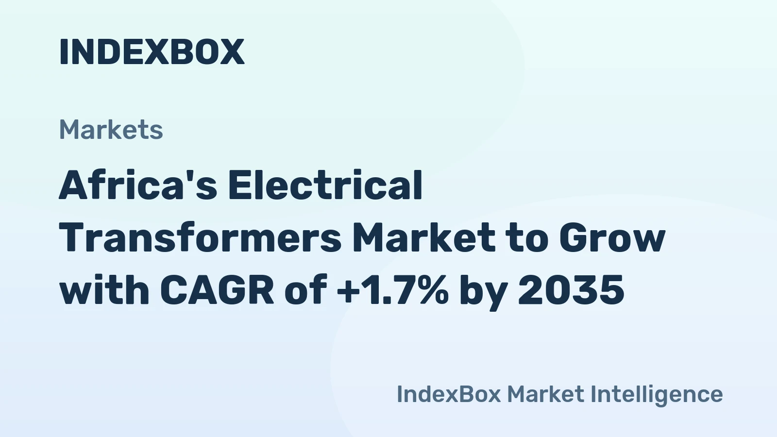 Africa's Electrical Transformers Market to Grow with CAGR of +1.7% by 2035