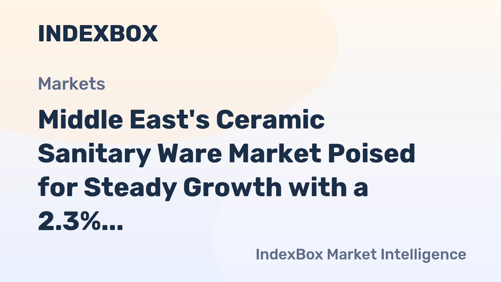 Middle East's Ceramic Sanitary Ware Market Poised for Steady Growth with a 2.3% CAGR in Value Through 2035