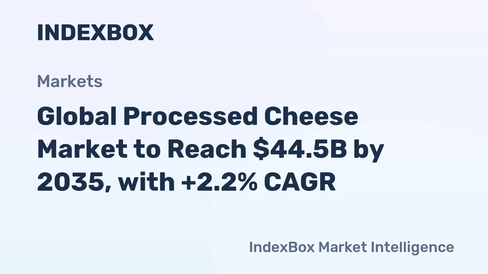 Global Processed Cheese Market to Reach $44.5B by 2035, with +2.2% CAGR