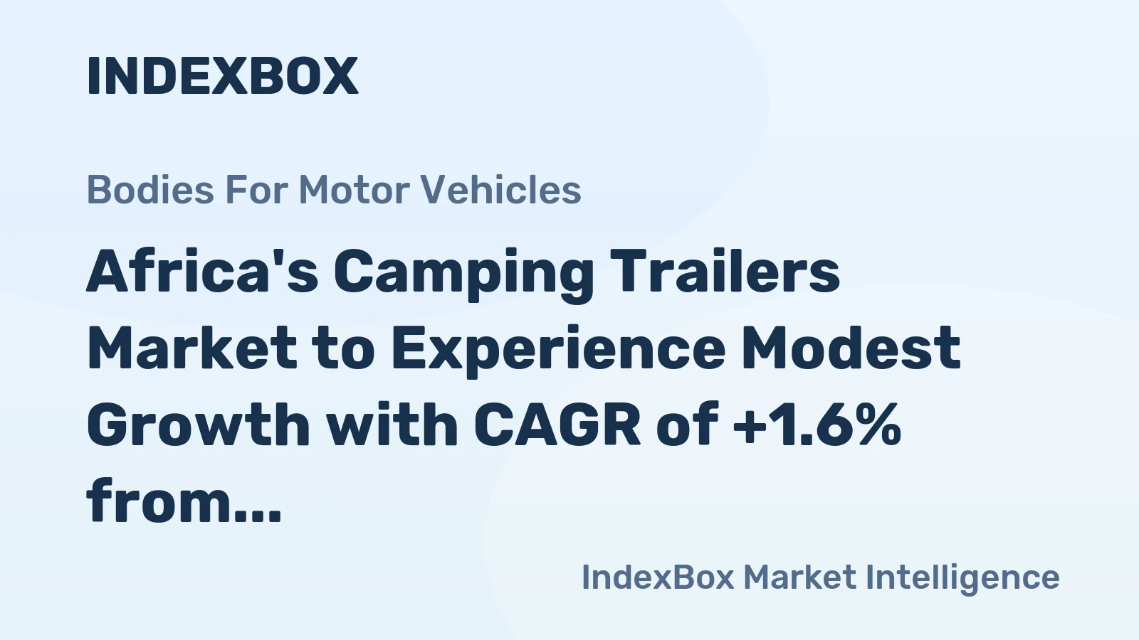 Africa's Camping Trailers Market to Experience Modest Growth with CAGR of +1.6% from 2024-2035