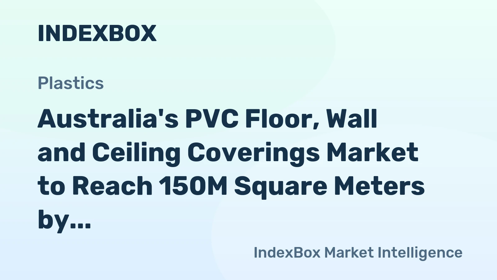 Australia's PVC Floor, Wall and Ceiling Coverings Market to Reach 150M Square Meters by 2035, Valued at $400M