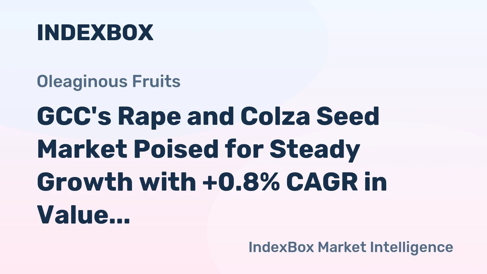 GCC's Rape and Colza Seed Market Poised for Steady Growth with +0.8% CAGR in Value
