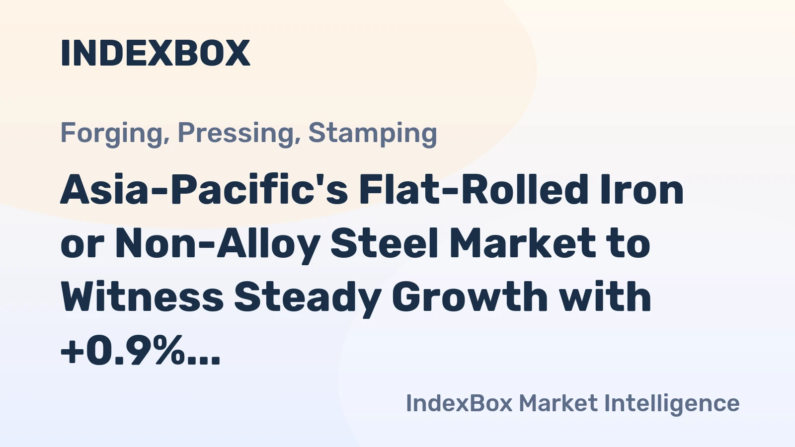 Asia-Pacific's Flat-Rolled Iron or Non-Alloy Steel Market to Witness Steady Growth with +0.9% CAGR by 2035