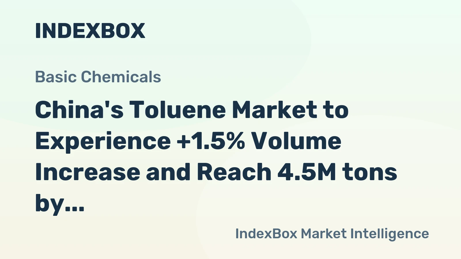 China's Toluene Market to Experience +1.5% Volume Increase and Reach 4.5M tons by 2035, with Value Expected to Grow to $4.2B