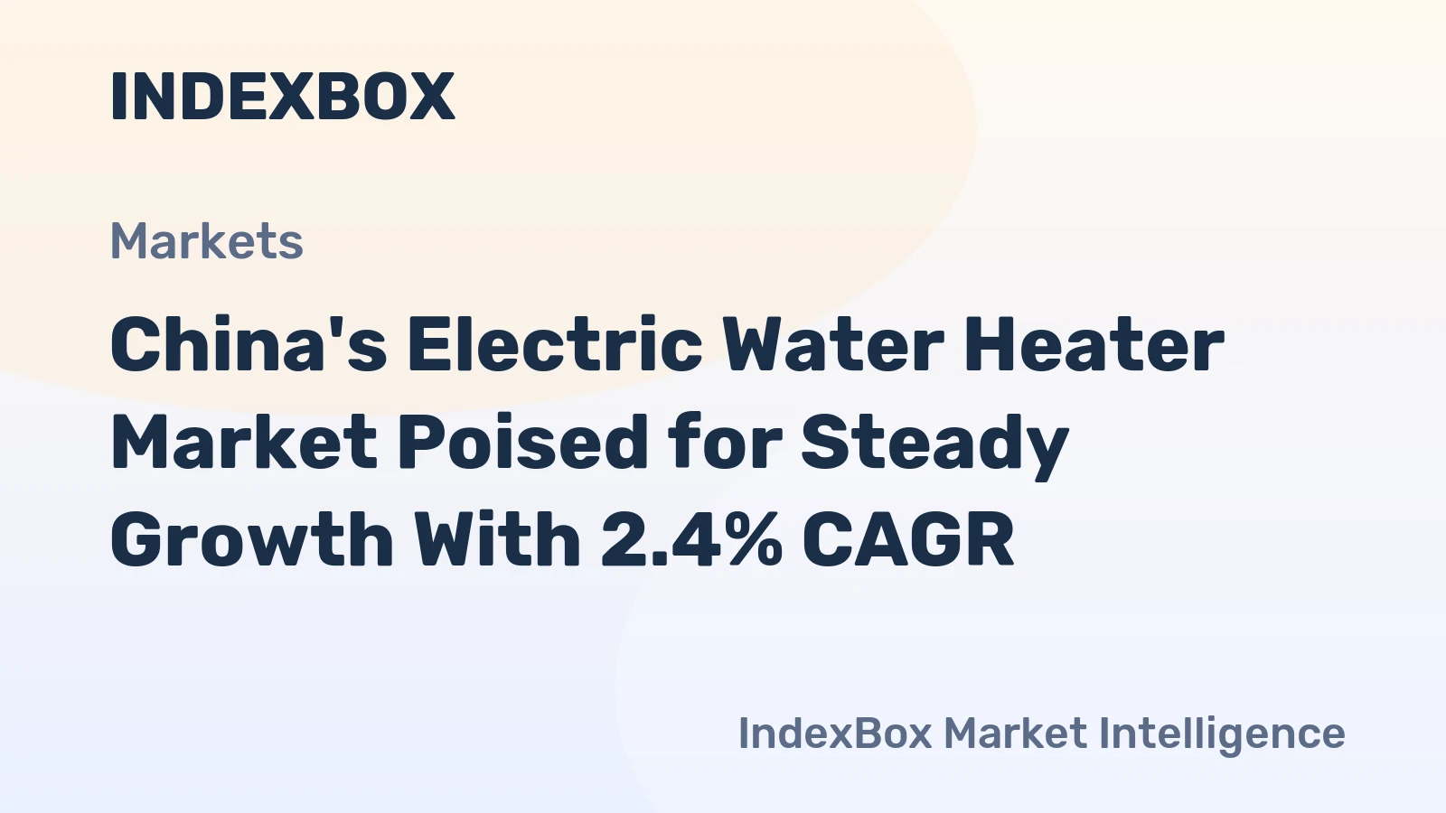 China's Electric Water Heater Market Poised for Steady Growth With 2.4% CAGR