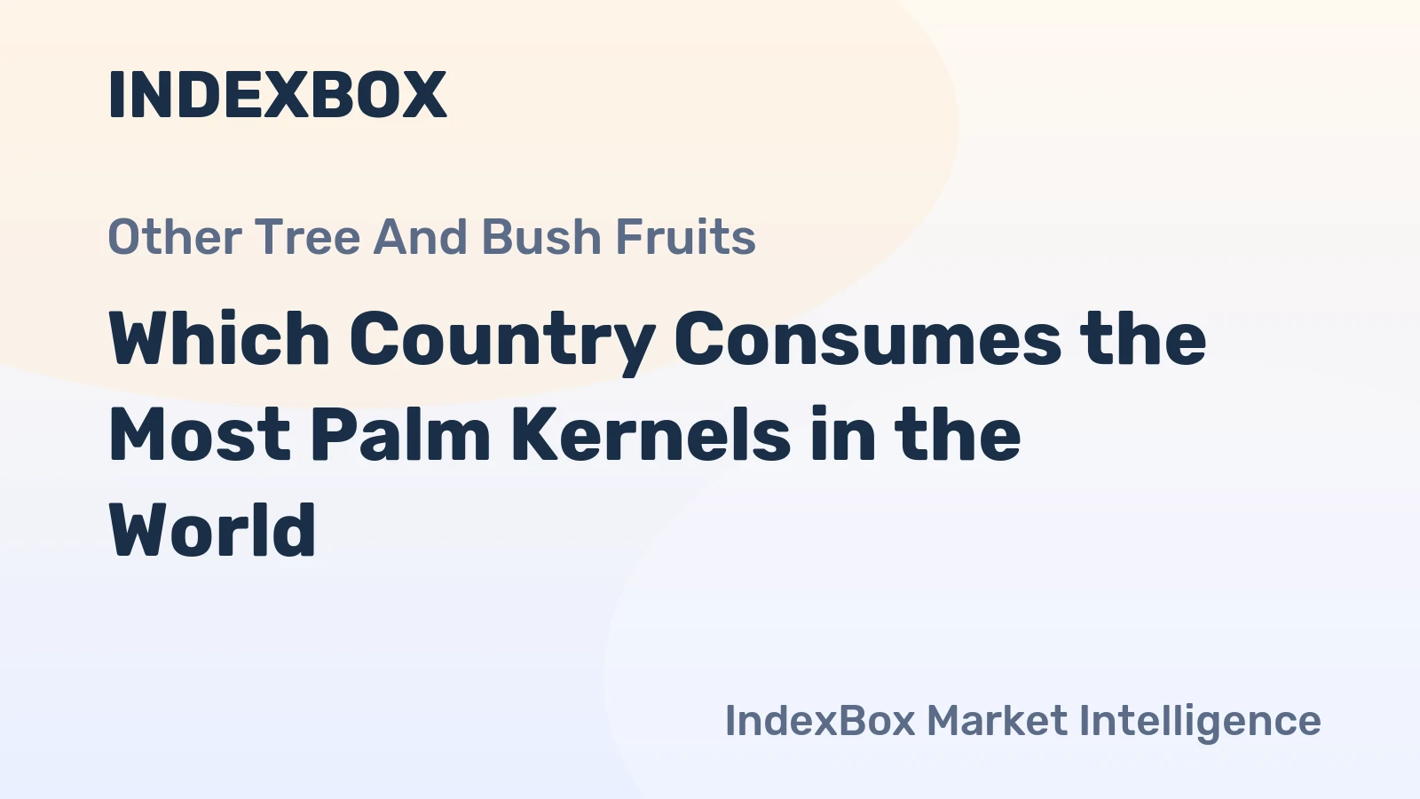 Which Country Consumes the Most Palm Kernels in the World?