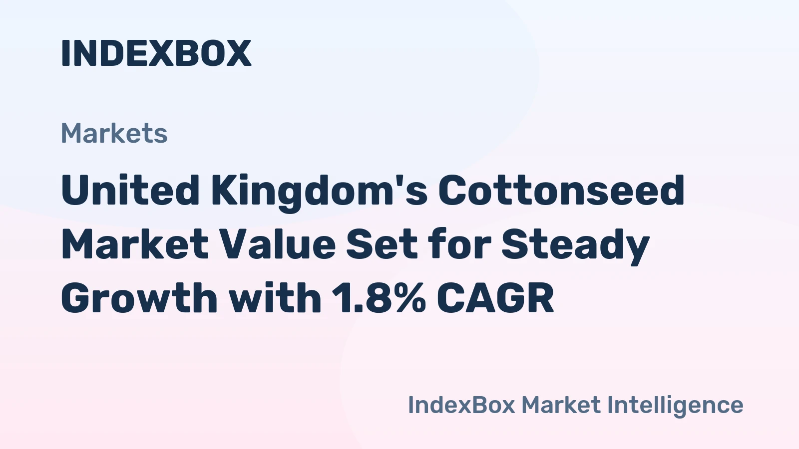 United Kingdom's Cottonseed Market Value Set for Steady Growth with 1.8% CAGR