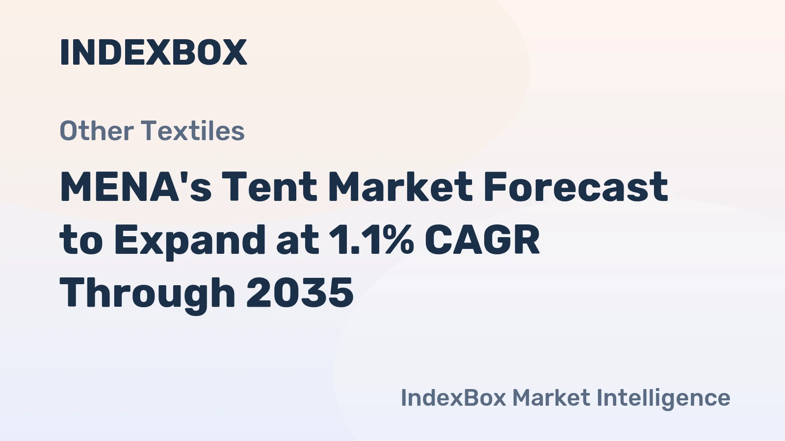 MENA's Tent Market Forecast to Expand at 1.1% CAGR Through 2035