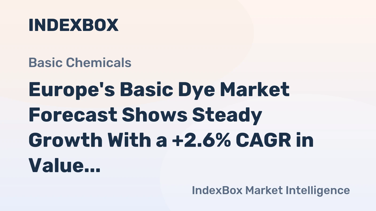 Europe's Basic Dye Market Forecast Shows Steady Growth With a +2.6% CAGR in Value Through 2035