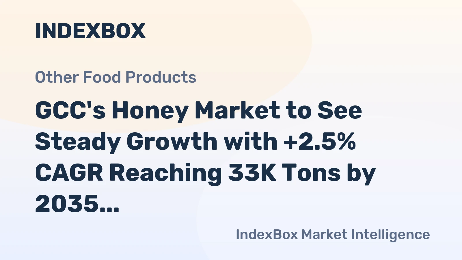 GCC's Honey Market to See Steady Growth with +2.5% CAGR Reaching 33K Tons by 2035