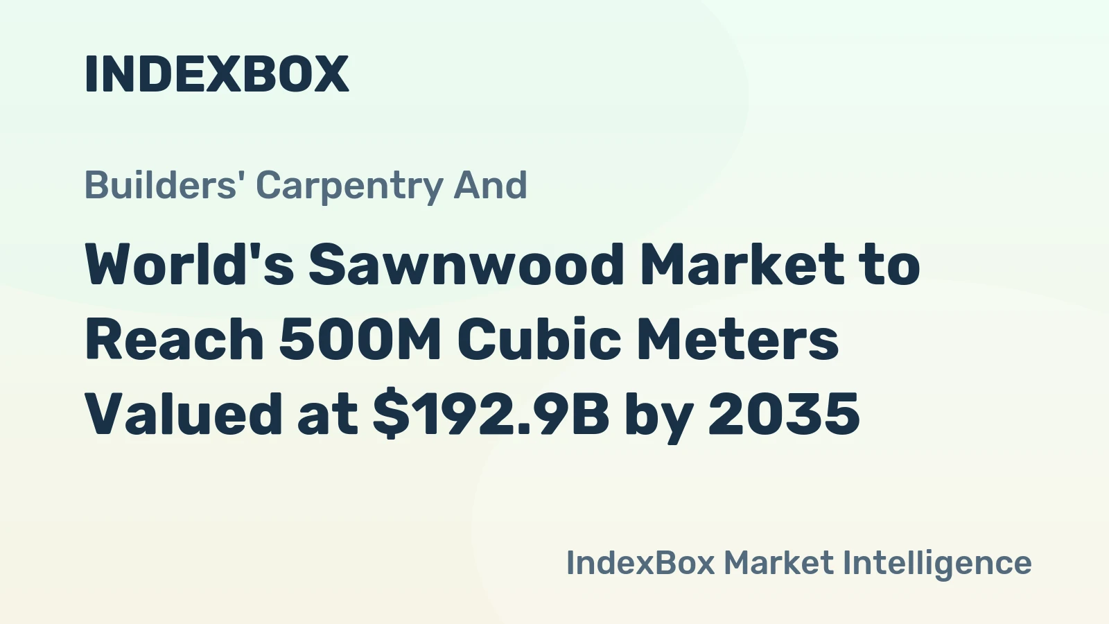 World's Sawnwood Market to Reach 500M Cubic Meters Valued at $192.9B by 2035