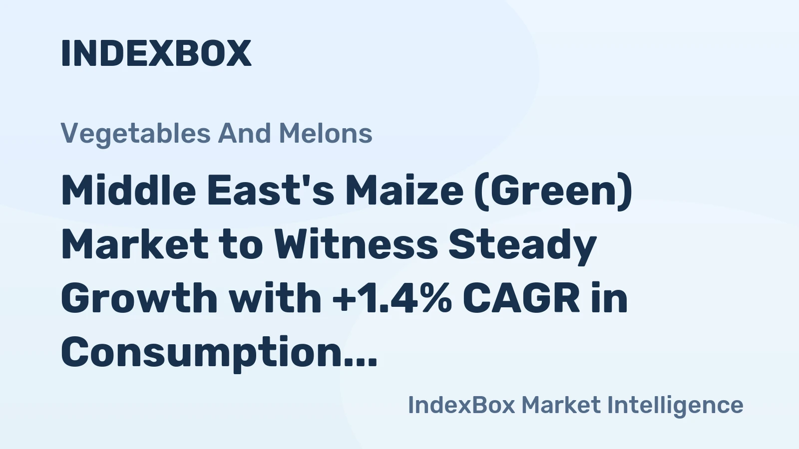 Middle East's Maize (Green) Market to Witness Steady Growth with +1.4% CAGR in Consumption from 2024 to 2035