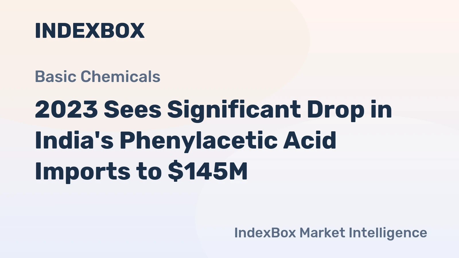 2023 Sees Significant Drop in India's Phenylacetic Acid Imports to $145M