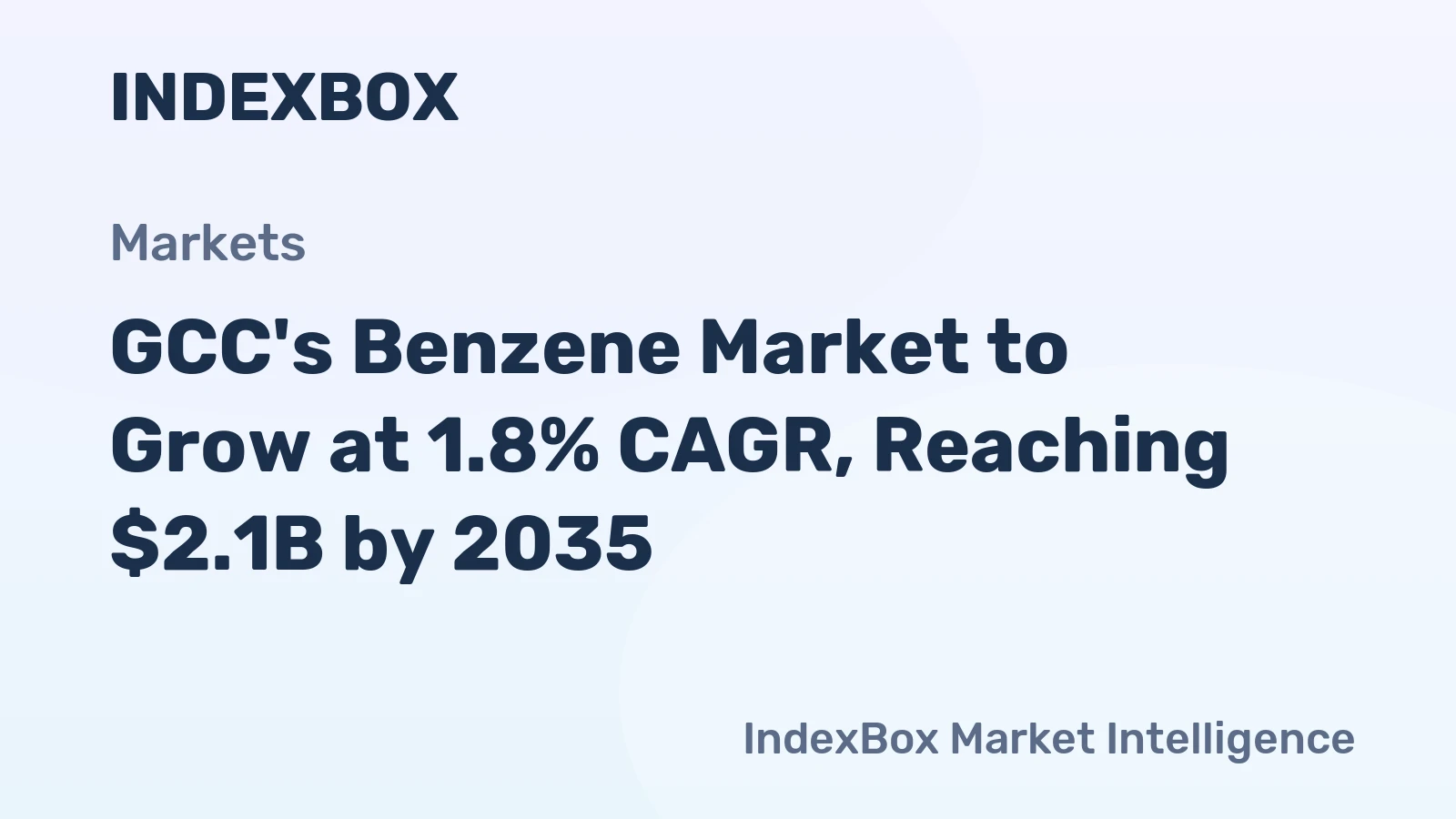 GCC's Benzene Market to Grow at 1.8% CAGR, Reaching $2.1B by 2035