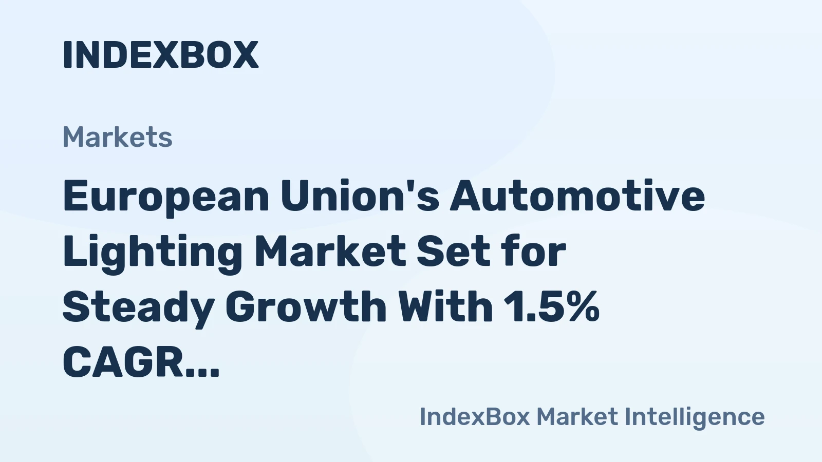 European Union's Automotive Lighting Market Set for Steady Growth With 1.5% CAGR Through 2035