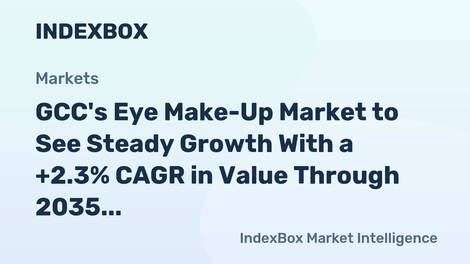 GCC's Eye Make-Up Market to See Steady Growth With a +2.3% CAGR in Value Through 2035