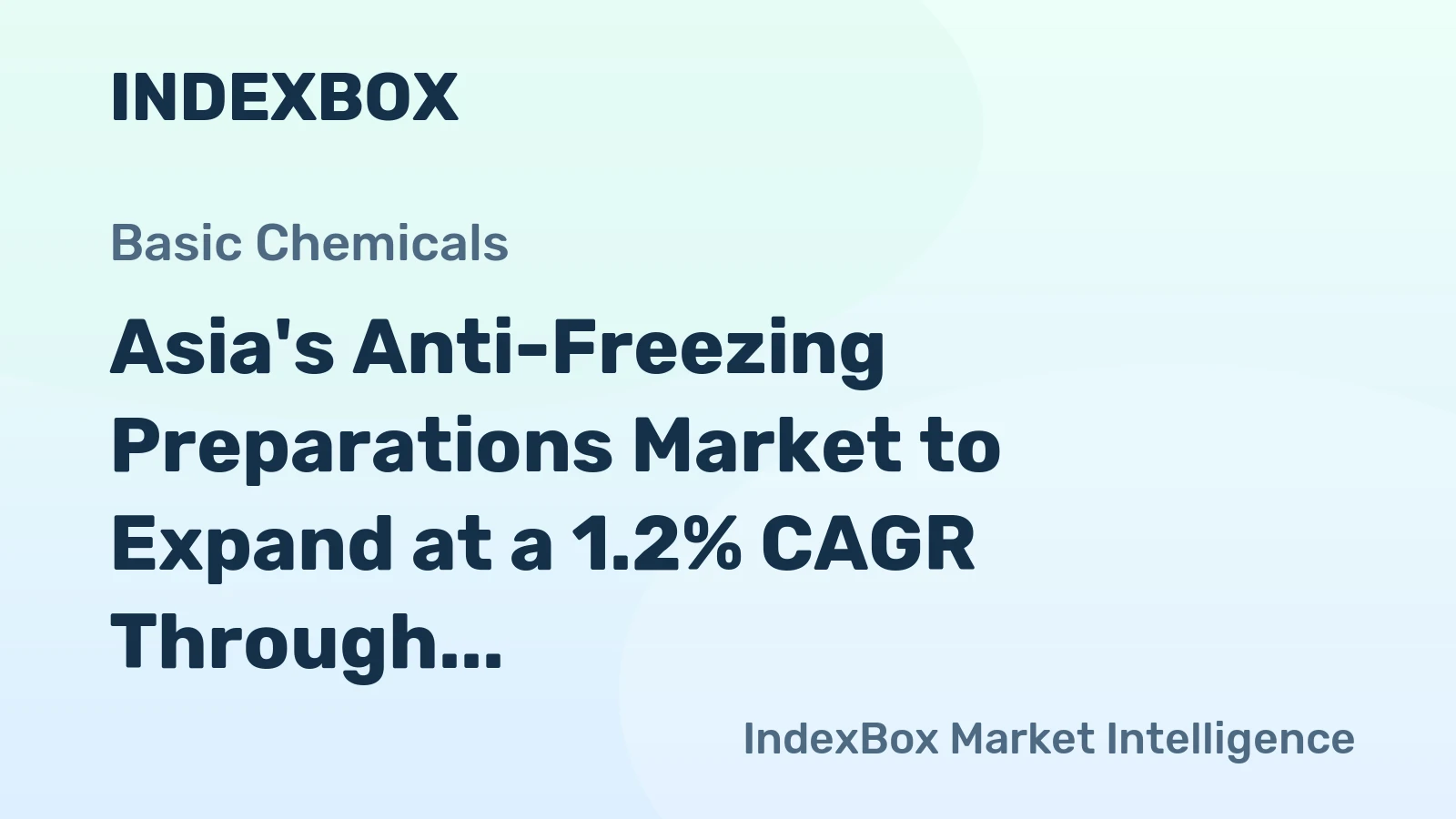 Asia's Anti-Freezing Preparations Market to Expand at a 1.2% CAGR Through 2035