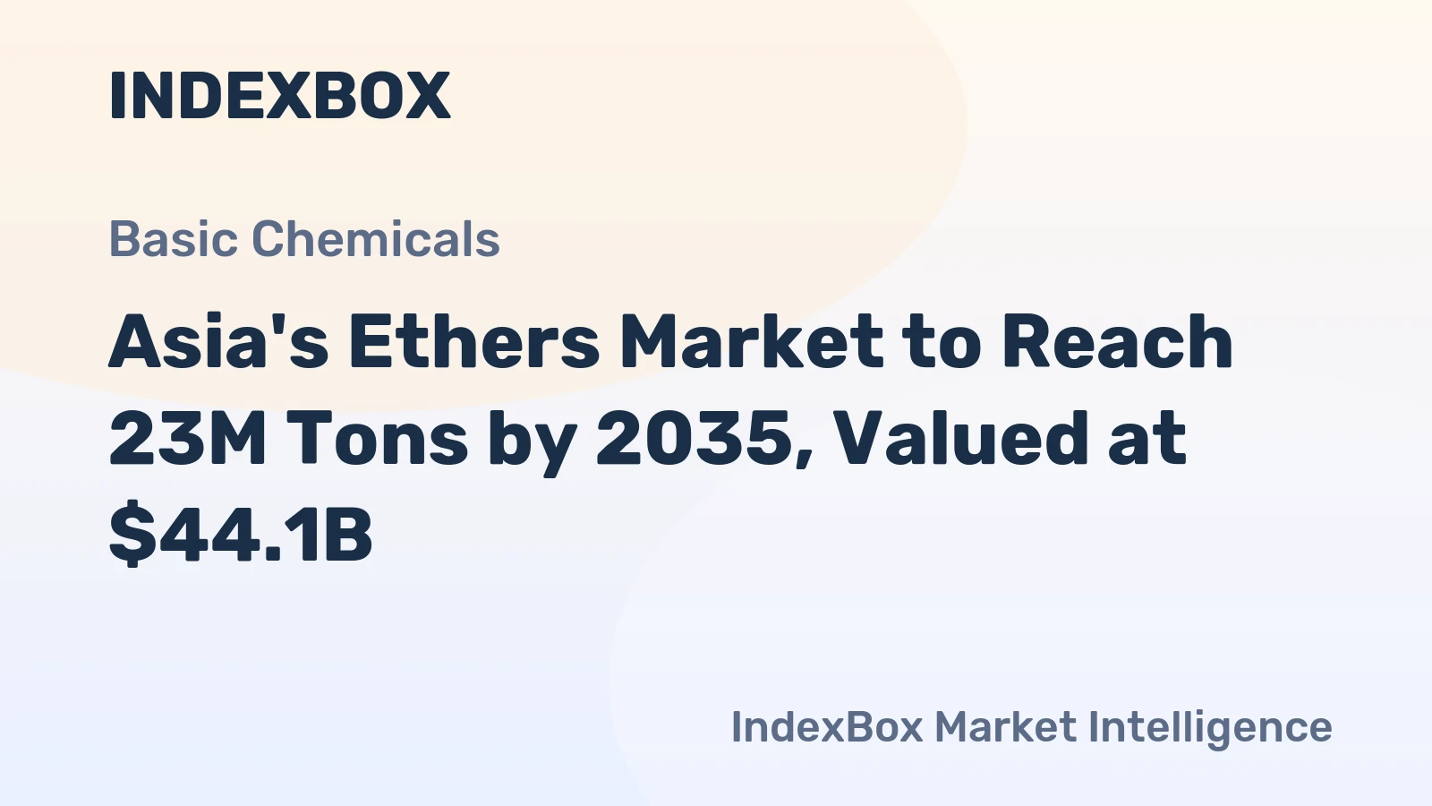 Asia's Ethers Market to Reach 23M Tons by 2035, Valued at $44.1B