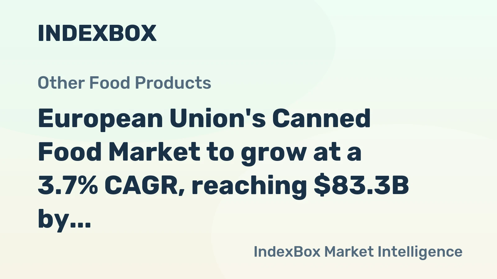 European Union's Canned Food Market to grow at a 3.7% CAGR, reaching $83.3B by 2035, driven by sustained demand.