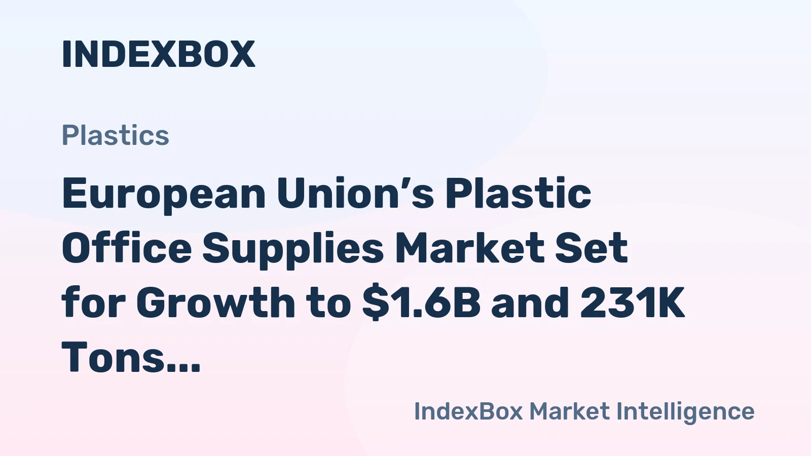 European Union’s Plastic Office Supplies Market Set for Growth to $1.6B and 231K Tons by 2035