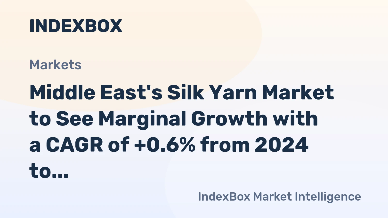 Middle East's Silk Yarn Market to See Marginal Growth with a CAGR of +0.6% from 2024 to 2035