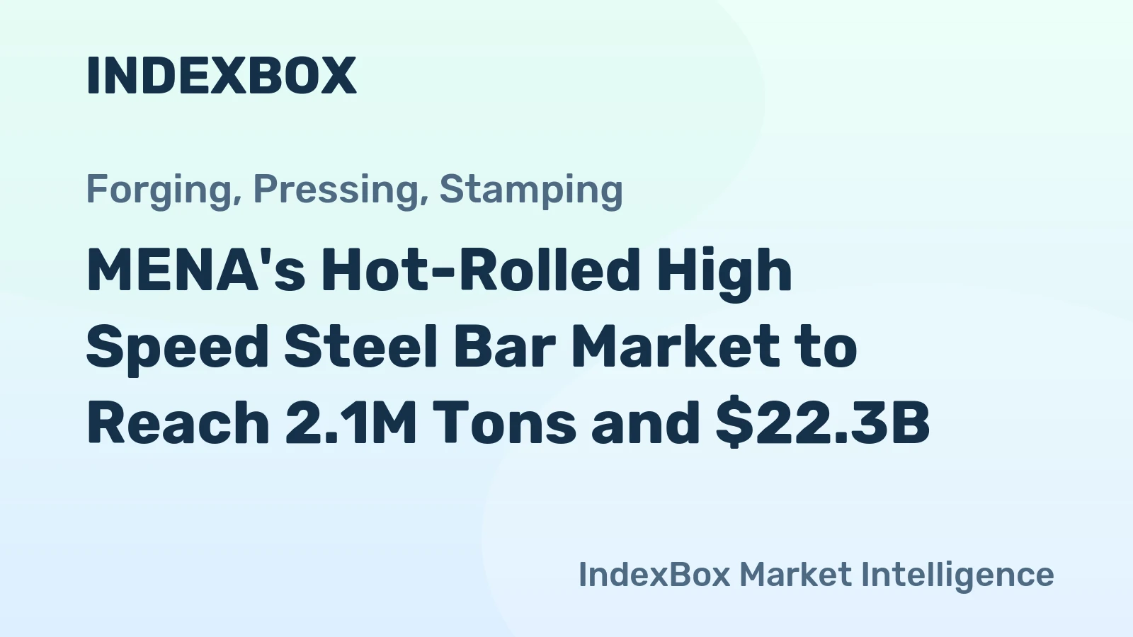 MENA's Hot-Rolled High Speed Steel Bar Market to Reach 2.1M Tons and $22.3B
