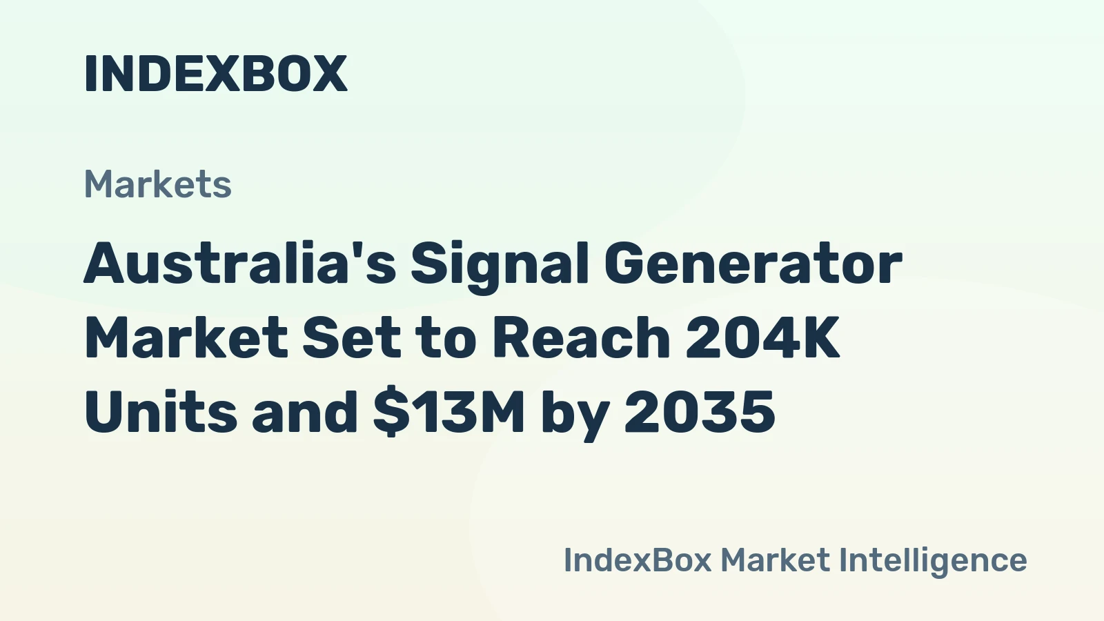 Australia's Signal Generator Market Set to Reach 204K Units and $13M by 2035