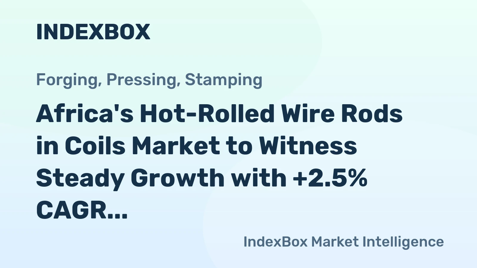 Africa's Hot-Rolled Wire Rods in Coils Market to Witness Steady Growth with +2.5% CAGR