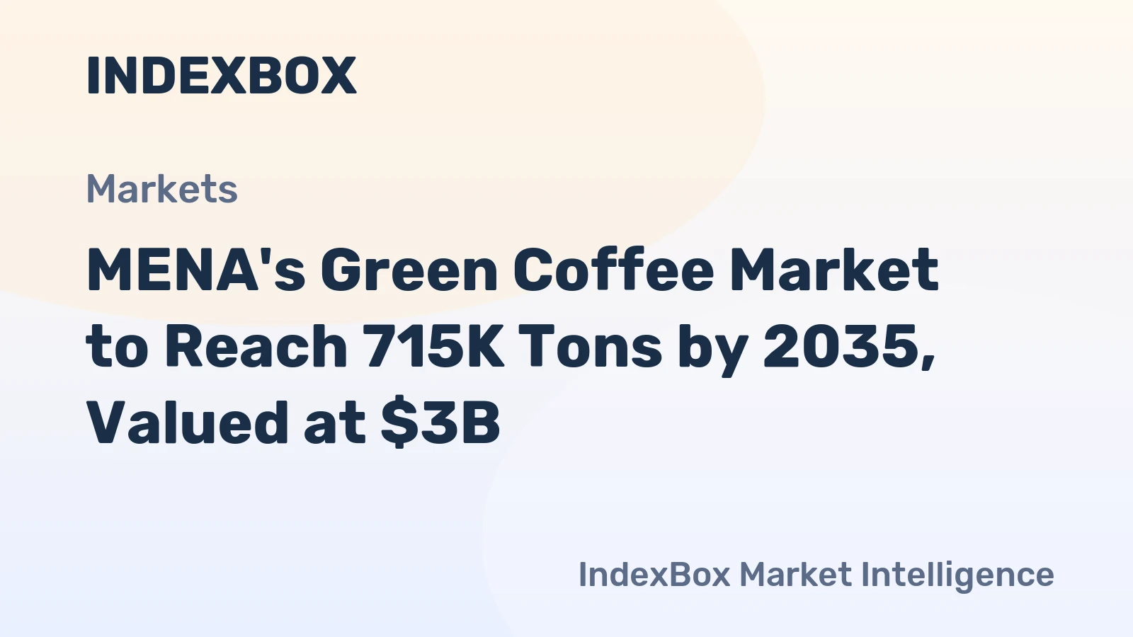 MENA's Green Coffee Market to Reach 715K Tons by 2035, Valued at $3B