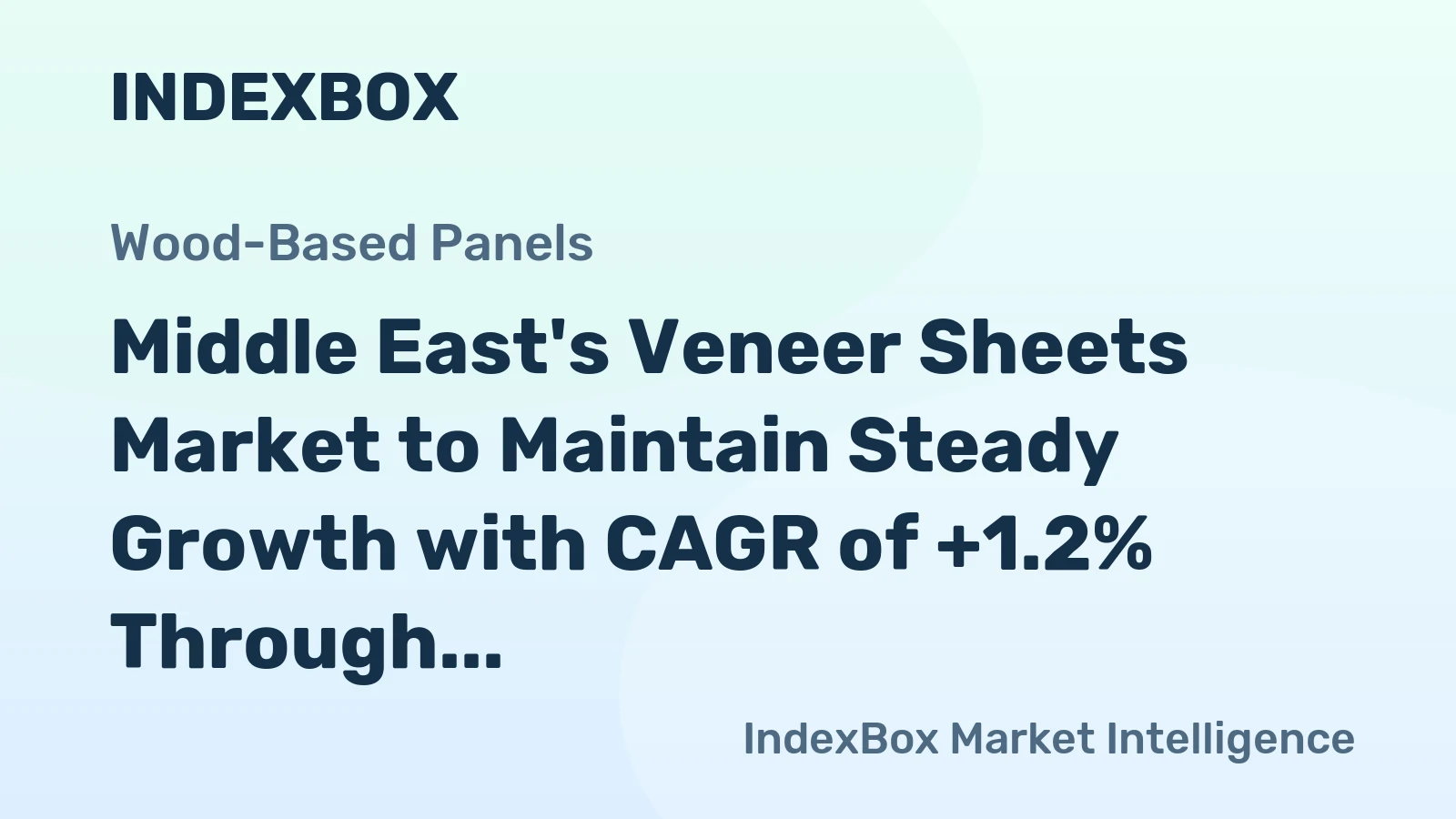 Middle East's Veneer Sheets Market to Maintain Steady Growth with CAGR of +1.2% Through 2035