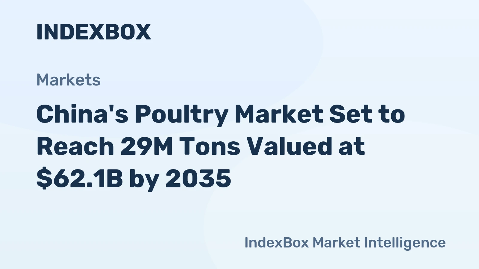 China's Poultry Market Set to Reach 29M Tons Valued at $62.1B by 2035