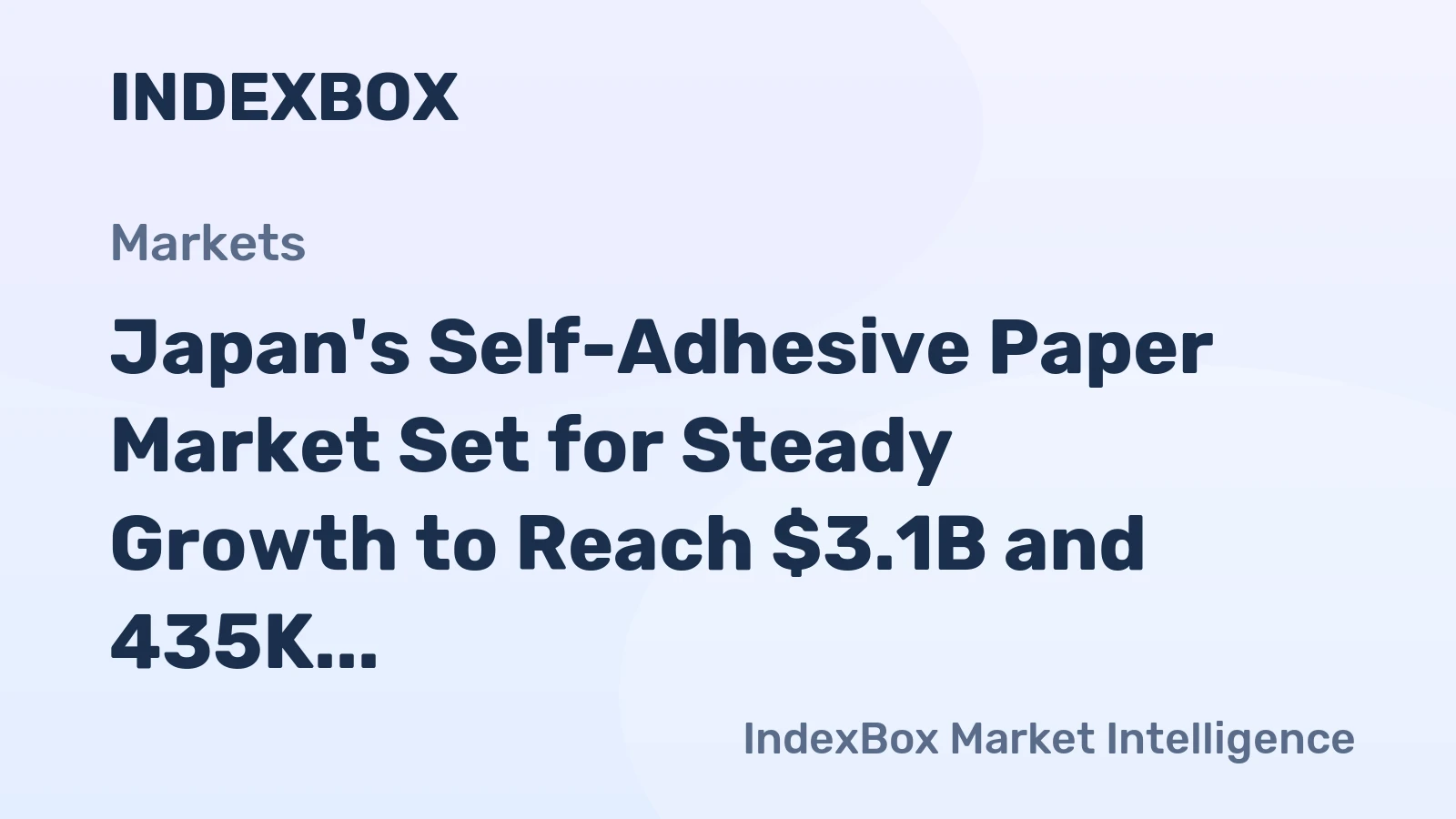 Japan's Self-Adhesive Paper Market Set for Steady Growth to Reach $3.1B and 435K Tons by 2035