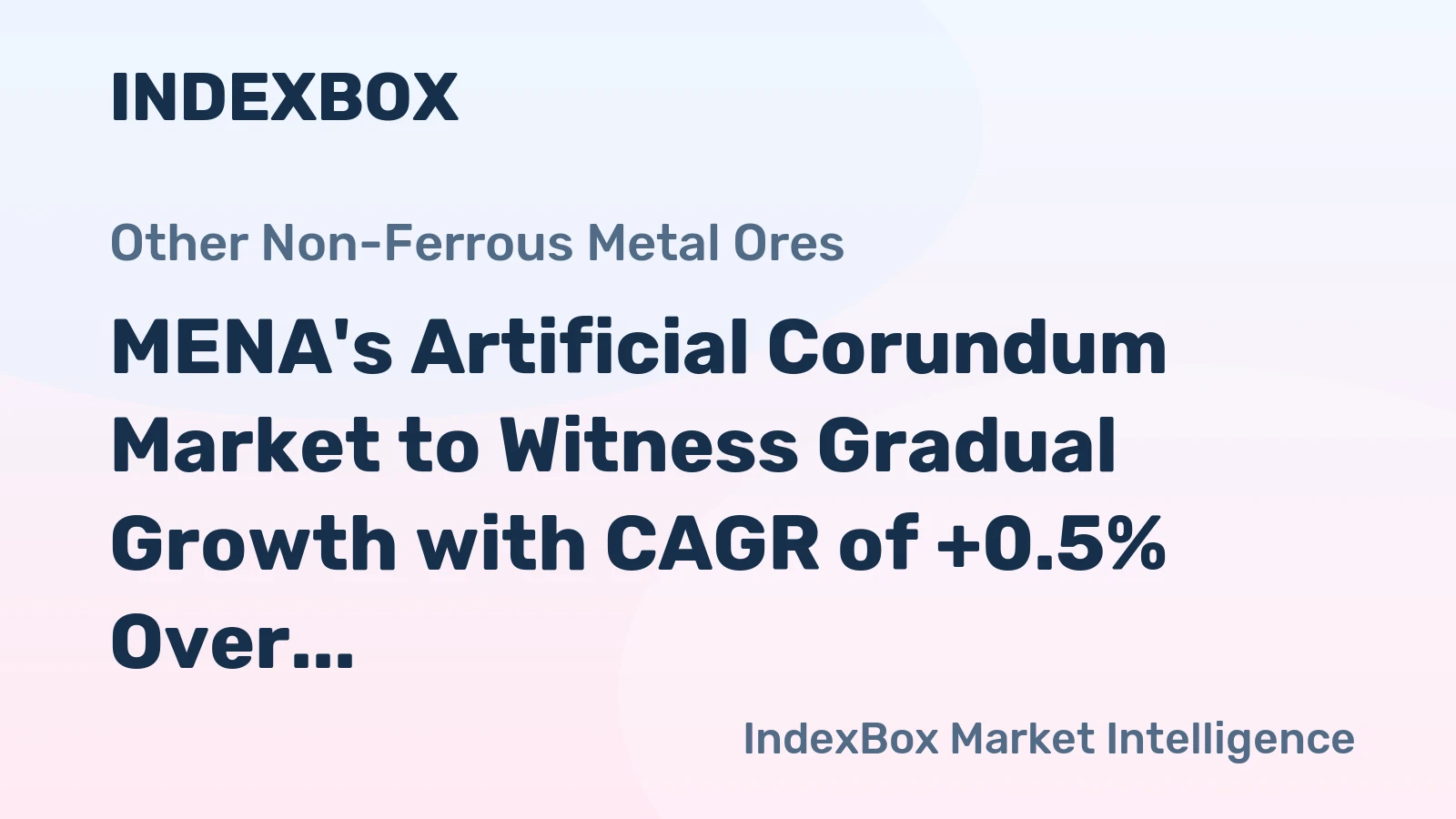 MENA's Artificial Corundum Market to Witness Gradual Growth with CAGR of +0.5% Over Next Decade