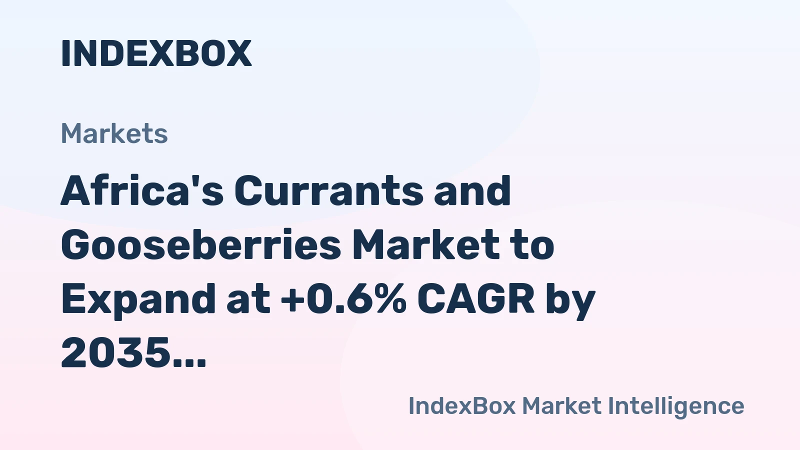 Africa's Currants and Gooseberries Market to Expand at +0.6% CAGR by 2035
